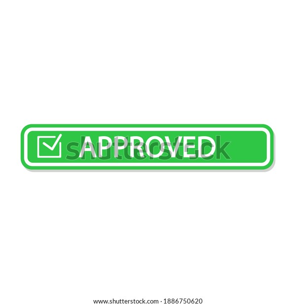 Approved Flat Design Vector Illustration Stock Vector (Royalty Free ...