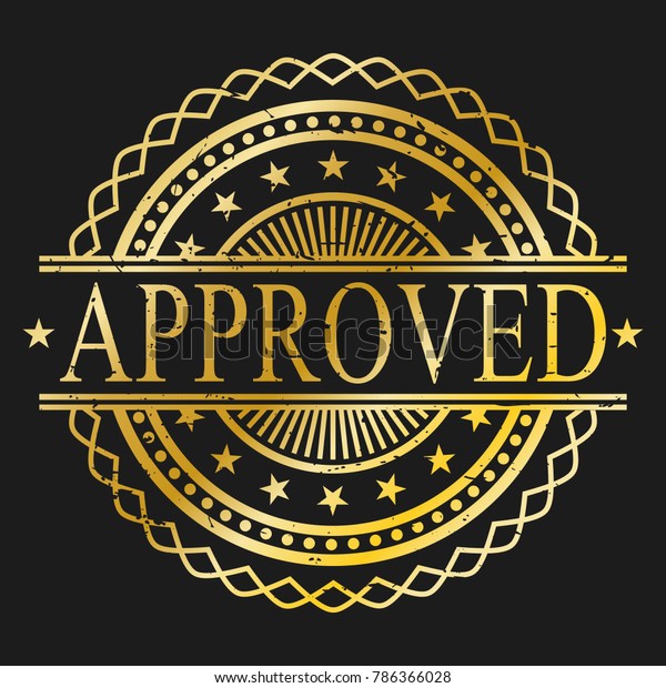 Approved Gold Gradient Certified Quality Product Stock Vector (Royalty ...