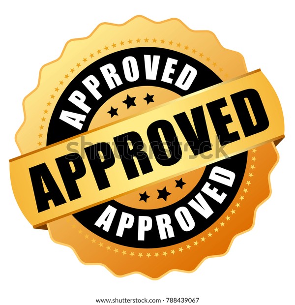 Approved Gold Vector Stamp Isolated On Stock Vector (Royalty Free ...