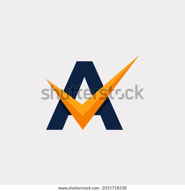 Approved Logo Initial Letter Check Logo Stock Vector (Royalty Free ...