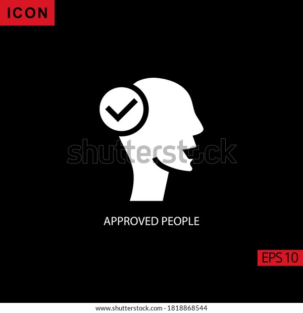 Approved People Vector Icon Illustration Icon Stock Vector (Royalty ...