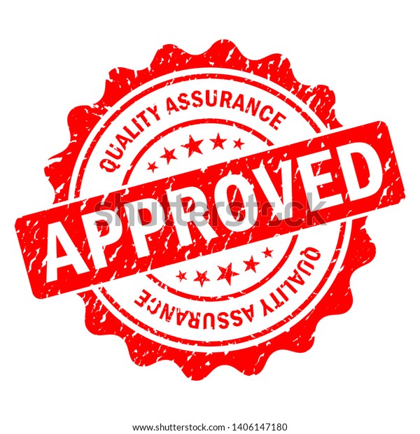 Approved Quality Assurance Stamp Red Round Stock Vector (Royalty Free ...