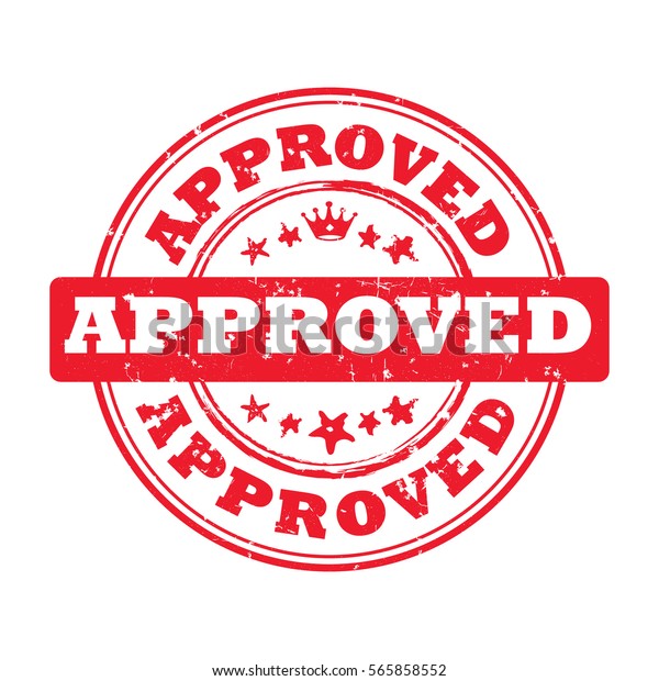 Approved Red Printable Sign Sticker Label Stock Vector (Royalty Free ...