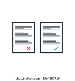 85 Not accepted document icon Images, Stock Photos & Vectors | Shutterstock