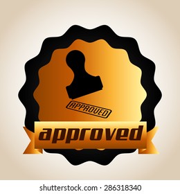 Approved Seal Design Vector Illustration Eps10 Stock Vector (Royalty ...