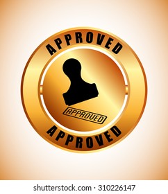 Approved Seal Design Vector Illustration Eps10 Stock Vector (Royalty ...