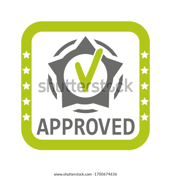 Approved Sign Approval Stamp Check Mark Stock Vector (Royalty Free ...