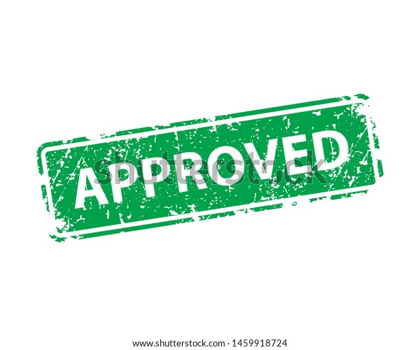 Approved Sign Sticker Stamp Vector Texture Stock Vector (Royalty Free ...