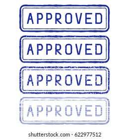 Approved Stamp Blue Ink Vector Illustration Stock Vector (Royalty Free ...