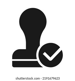 Approved Stamp Icon Check Mark Verified Stock Vector (Royalty Free ...