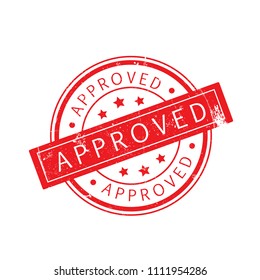 Approved Stamp Isolated On White Background Stock Vector (Royalty Free ...