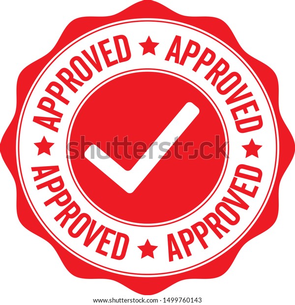 Approved Stamp Red Round Grunge Approved Stock Vector (Royalty Free ...