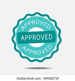 Approved Stampblue Round Grunge Approved Signvector Stock Vector ...