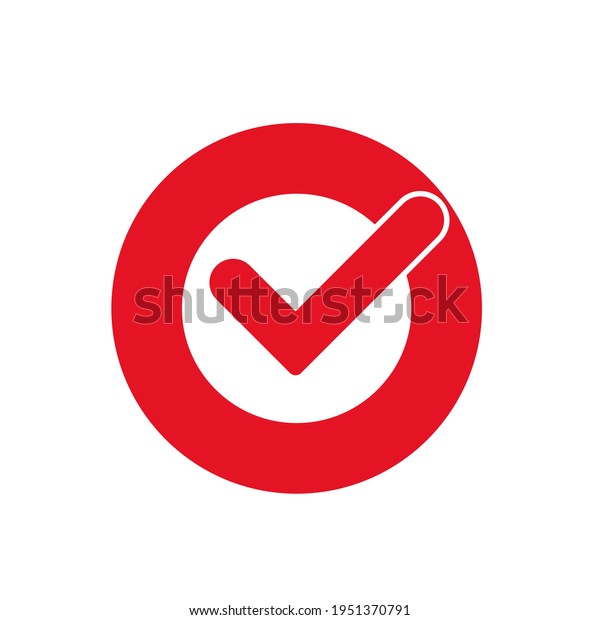Approved Symbol Check Mark Vector Illustration Stock Vector (Royalty ...