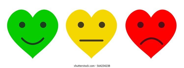 Approving Rejecting Impassive Hearts Set Stock Vector (Royalty Free ...