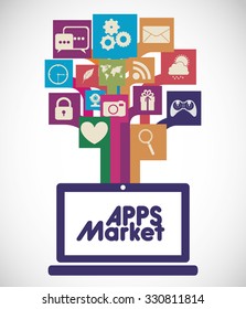 Apps Market Design Vector Illustration Eps10 Stock Vector (Royalty Free ...