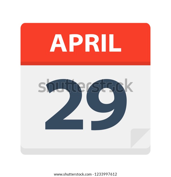 April 29 Calendar Icon Vector Illustration Stock Vector (Royalty Free ...