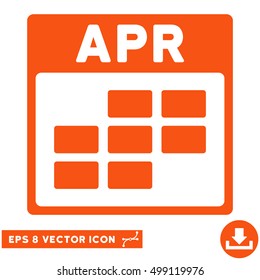 April Calendar Grid Icon Vector Eps Stock Vector (Royalty Free ...