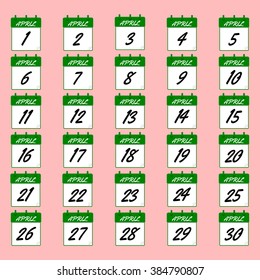 April Calendar Vector Illustration Stock Vector (Royalty Free ...