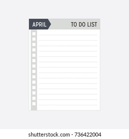 April List April Do List Ready Stock Vector (Royalty Free) 736422004 ...