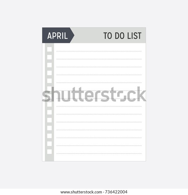 April List April Do List Ready Stock Vector (Royalty Free) 736422004 ...
