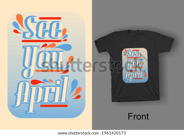 April Themed Image Designs That Can Stock Vector (Royalty Free ...
