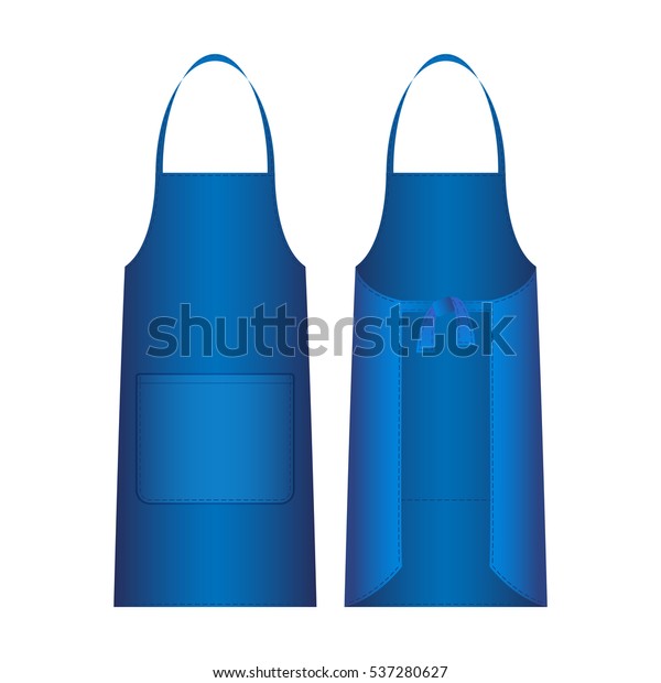 Apron Isolated On White Blue Outer Stock Vector (Royalty Free ...