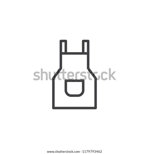 Apron Outline Icon Linear Style Sign Stock Vector (Royalty Free ...