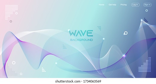 Aqua Color Background Design Wave Gradient Stock Vector (Royalty Free ...