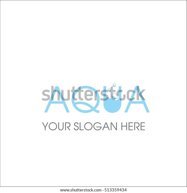 Aqua Logo Design Template Stock Vector (Royalty Free) 513359434