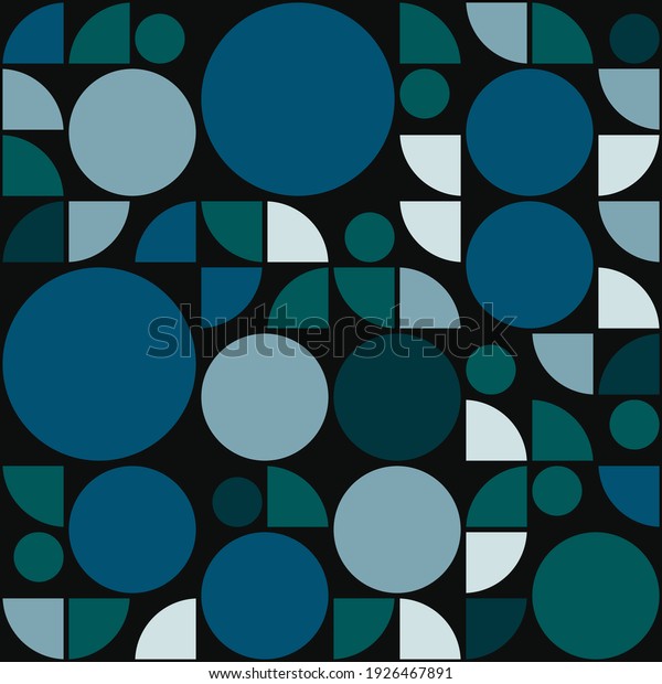 Aqua Shapes Pattern Aqua Blue Color Stock Vector (Royalty Free ...