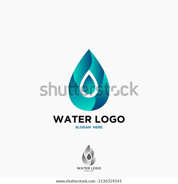 Aqua Water Logo Design Modern Stock Vector (Royalty Free) 2136359541 ...