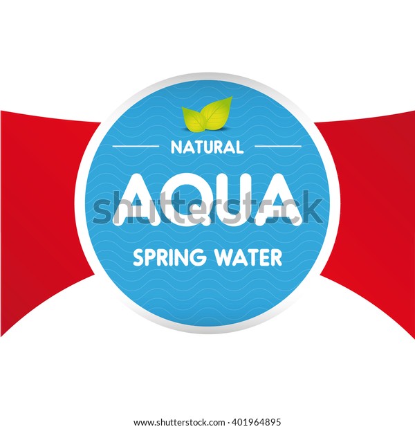 Aqua Water Wave Label Sticker Stock Vector (Royalty Free) 401964895 ...