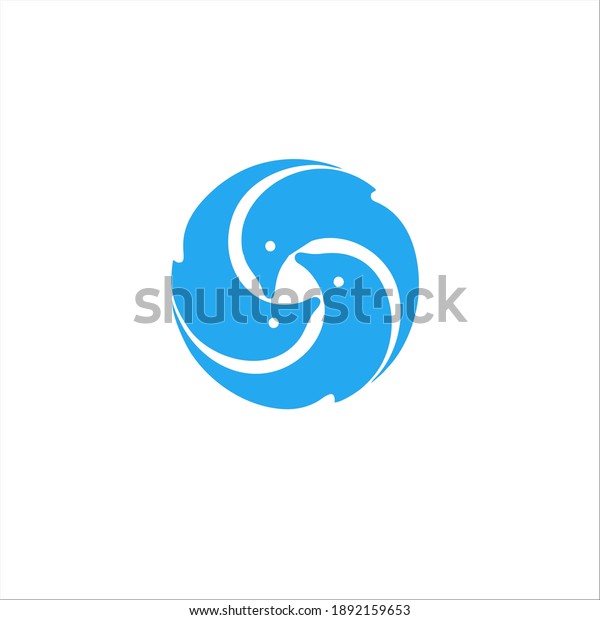 Aquatic Symbol Logo Vector Illustration: เวกเตอร์สต็อก (ปลอดค่า ...
