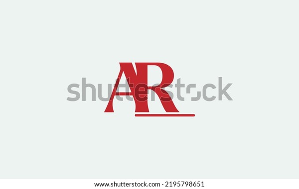 Ar Alphabet Minimal Vector Icon Design Stock Vector (Royalty Free ...