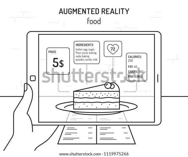 Ar Food Vector Design Template Augmented Stock Vector (Royalty Free ...
