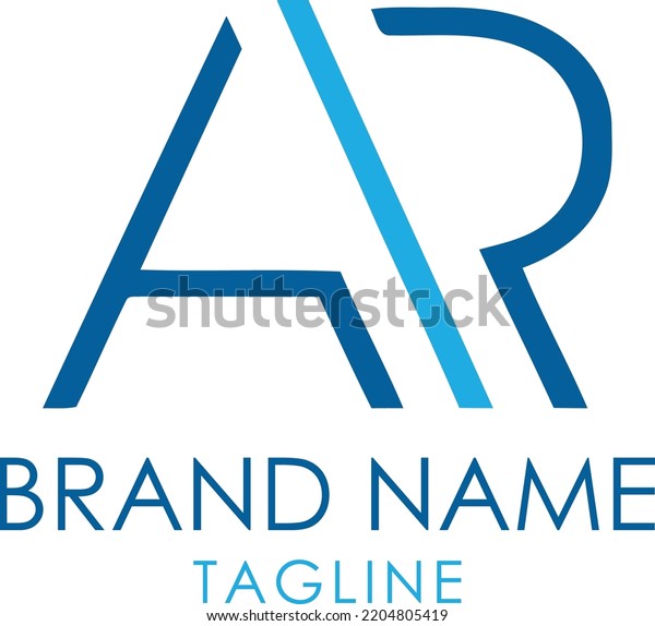 Ar Logotype Ar Logo Design Ar Stock Vector (Royalty Free) 2204805419 ...