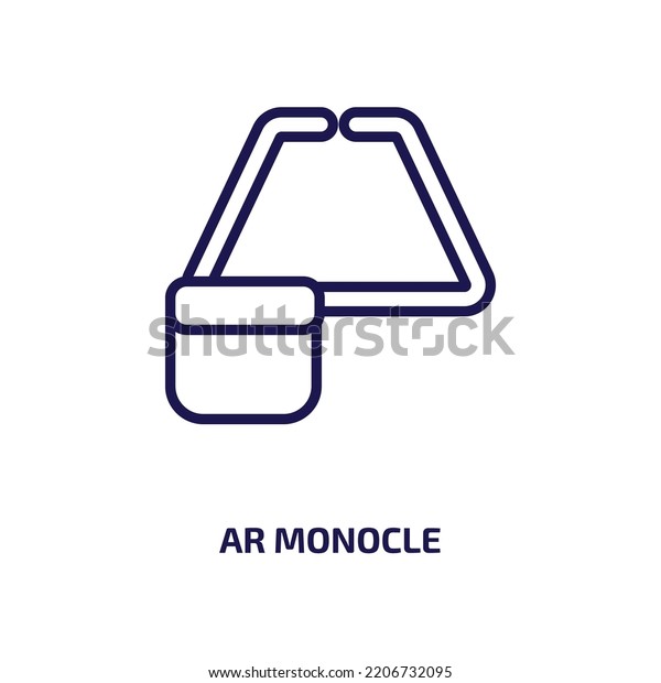 Ar Monocle Icon Artificial Intellegence Future Stock Vector (Royalty ...