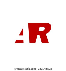 Ar Negative Space Letter Logo Red Stock Vector (Royalty Free) 353946608 ...
