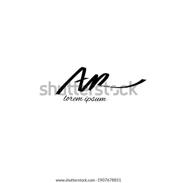 Ar R Initial Handwriting Handwritten Logo Stock Vector (Royalty Free ...