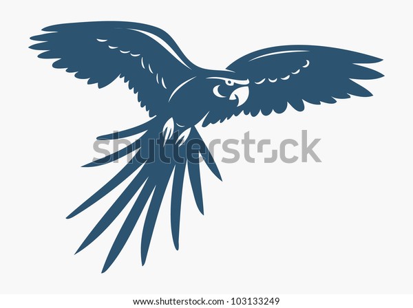 Ara Parrot Vector Illustration: vector de stock (libre de regalías ...