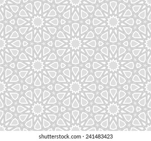 Arabesque Star Pattern Light Grey Background Stock Vector (Royalty Free ...