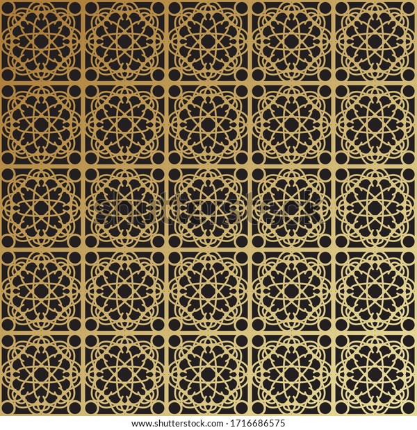 Arabic Abstract Seamless Texture Endless Repeating Stock Vector ...