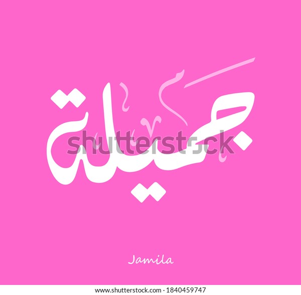 Arabic Calligraphy Text Design Name Jamila Stock Vector (Royalty Free ...