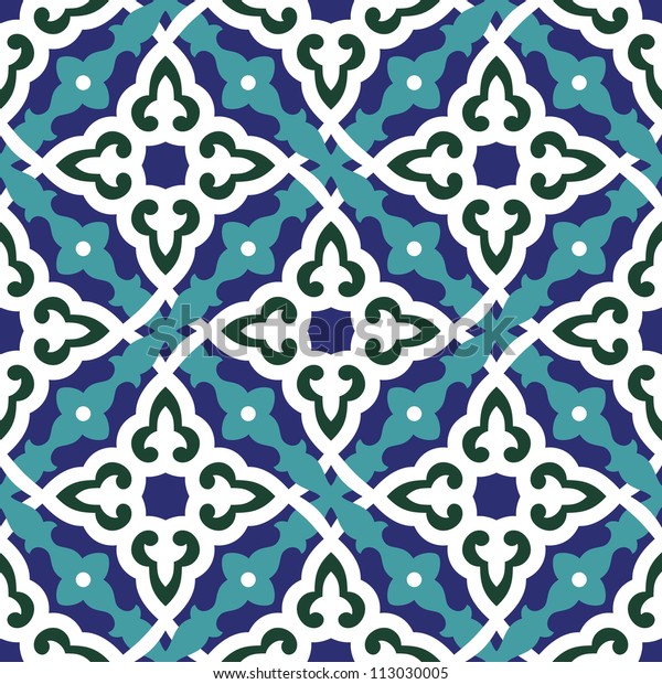 Arabic Floral Seamless Pattern Traditional Arabic Stock Vector (Royalty ...