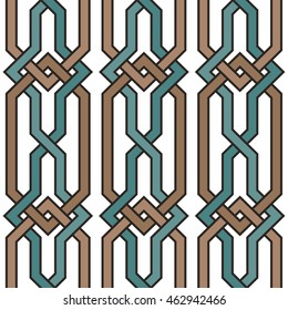 Arabic Fret Trellis Pattern Seamless Background Stock Vector (Royalty ...