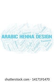 Arabic Henna Design Word Cloud Wordcloud Stock Vector (Royalty Free ...