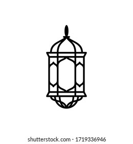 Arabic Lantern Line Icon Light Muslim Stock Vector (Royalty Free ...