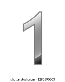 3d Silvergrey Number Vector Isolated Number 스톡 일러스트 1429218350 ...