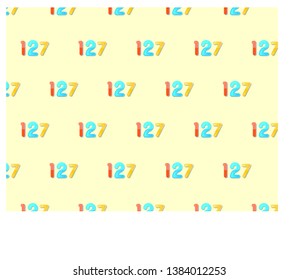 Arabic Numbers On Yellow Background Vector Stock Vector (Royalty Free ...